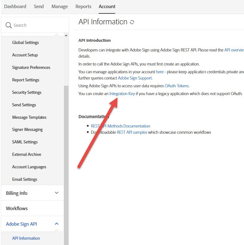 How to create an integration key