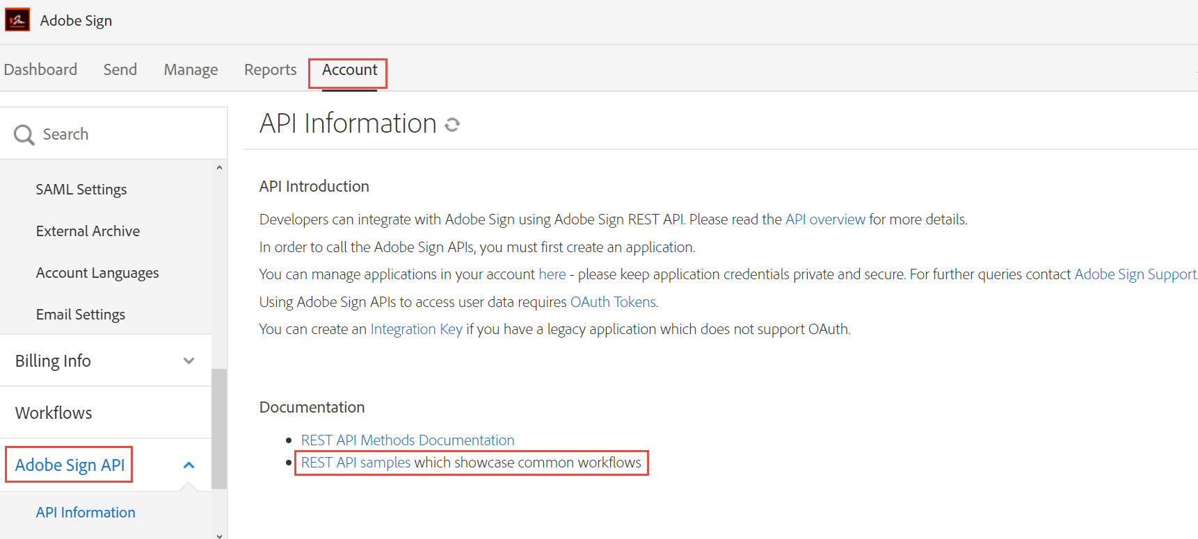 How to download Adobe Sign REST API Samples | Adobe Sign