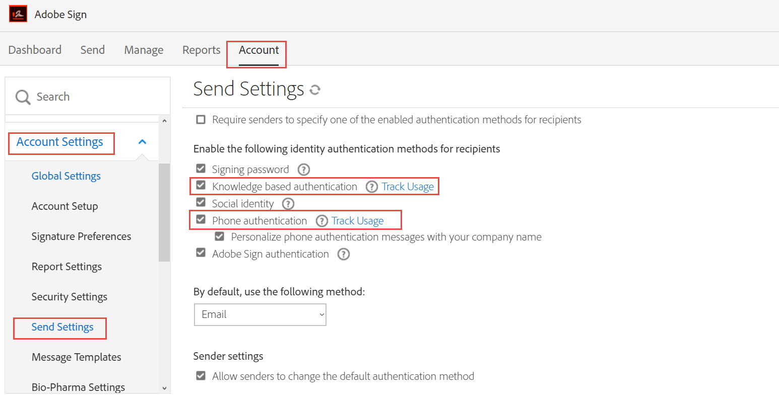 How to Track KBA and Phone Usage? | Adobe Sign