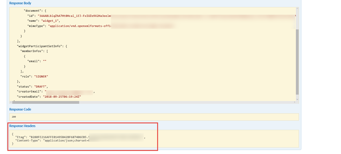 How to update the widget using API v6 | Adobe Sign