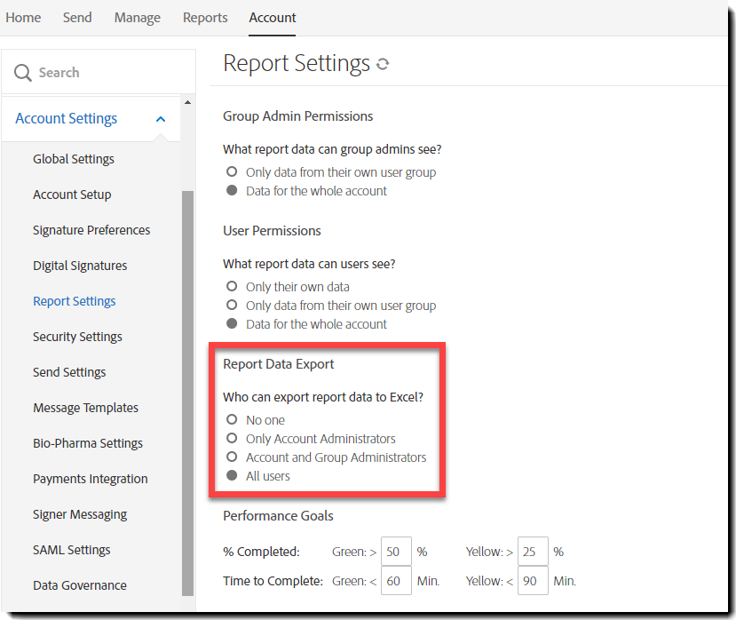 Why the option Report data export is not available in Report settings ...