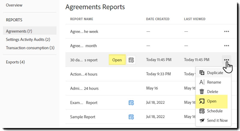 Create a new report chart