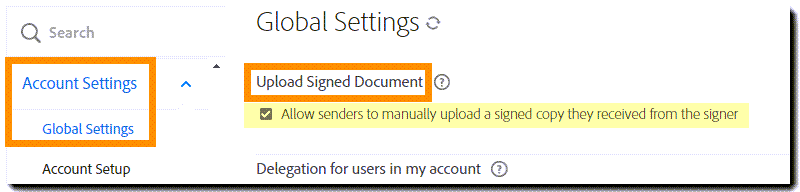 Upload a signed copy of the agreement