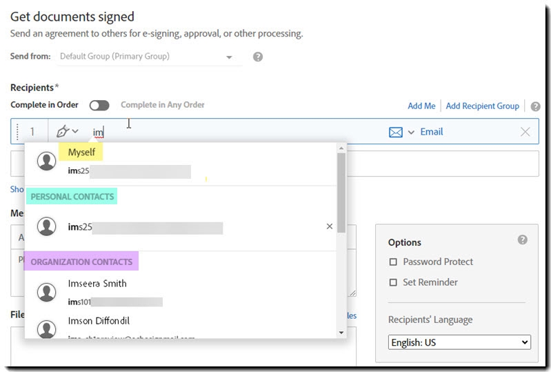 Address book overview