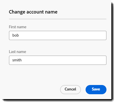 Change your email or name in Acrobat Sign