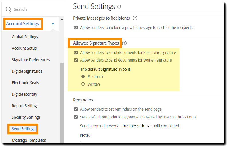 Obtain a written signature