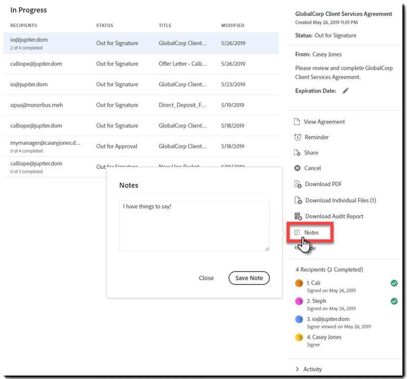 Add A Note To A Signing Transaction
