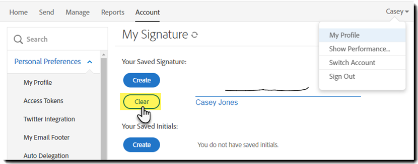 Set Up And Manage Your Signature
