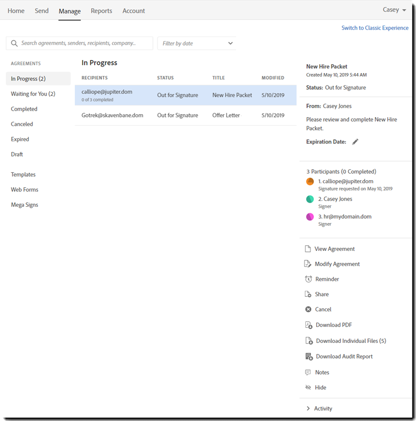 Adobe Sign 시작 안내서