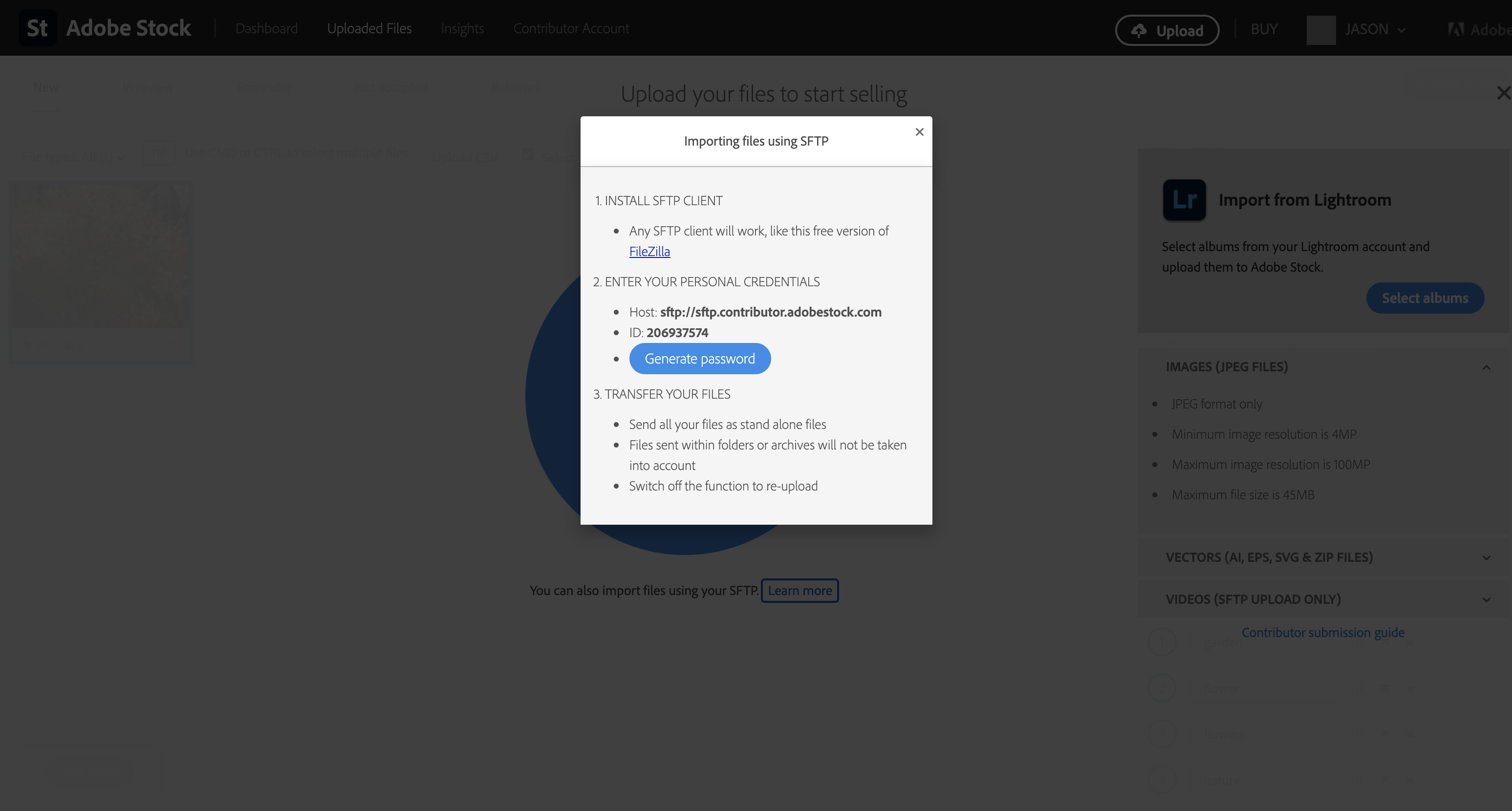 How to upload content to the Adobe Stock Contributor portal