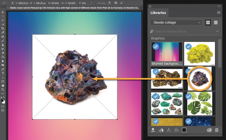 Create a digital collage with Adobe Stock