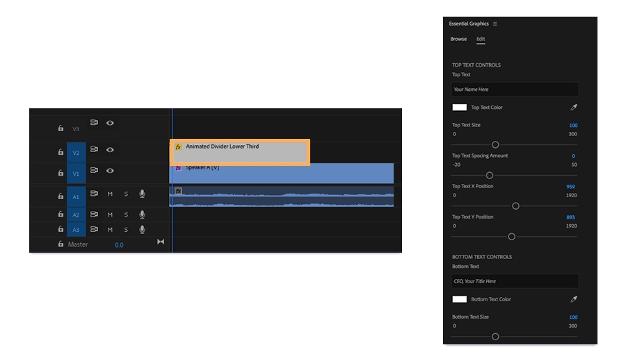 Work with Motion Graphics templates