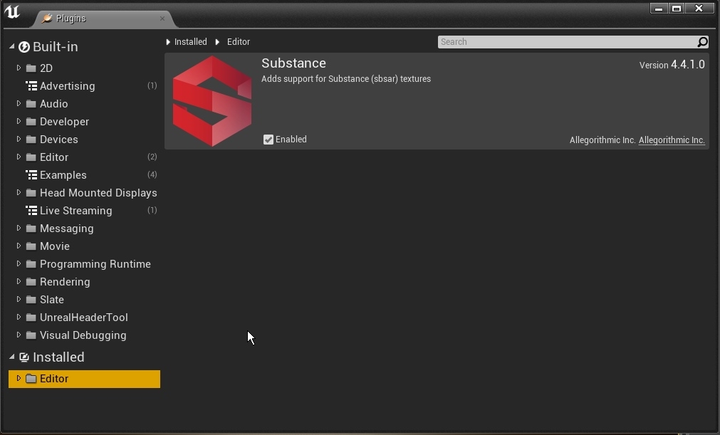 In Unreal Engine 4 | Substance B2M