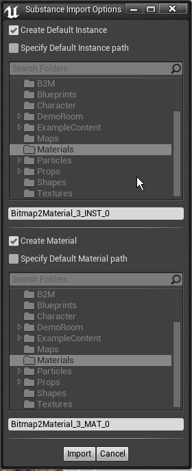 In Unreal Engine 4 | Substance B2M