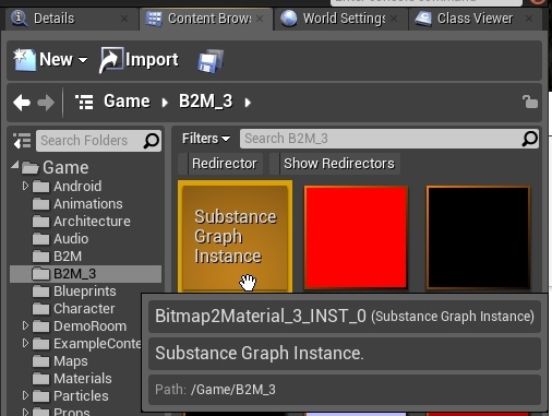 In Unreal Engine 4 | Substance B2M