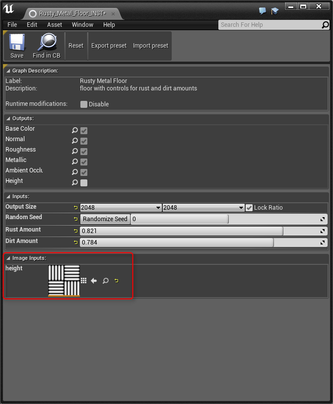 Substance Input Image - UE4 | Ecosystem and Plug-ins