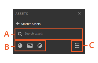 Assets panel | Substance 3D Sampler