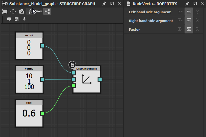 Linear interpolation Vector3 | Substance 3D Designer