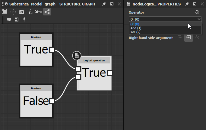 Logical operation | Substance 3D Designer