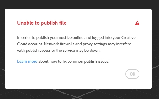 Unable to publish file | Substance 3D Stager