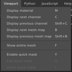 Viewport menu | Substance 3D Painter