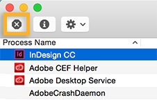 Error with Adobe products: Close the following applications
