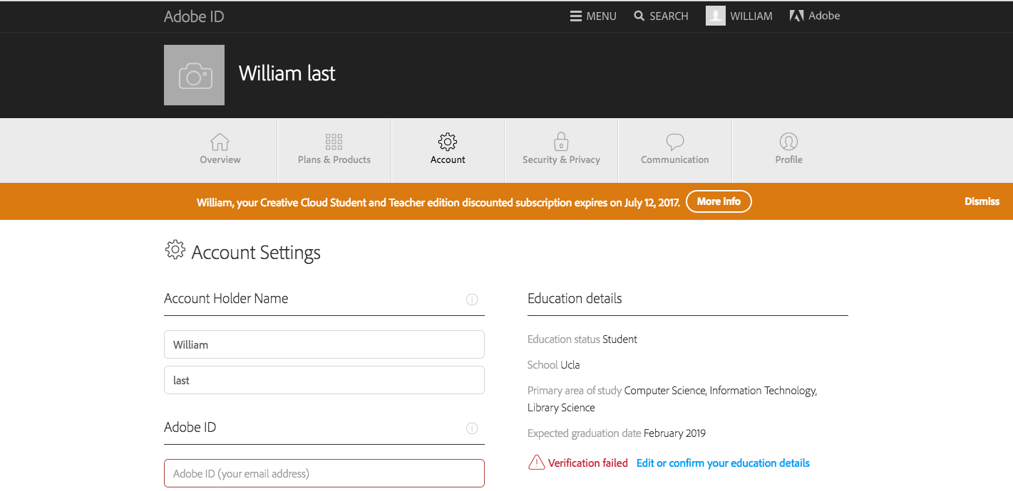 Renewal of educational student discount