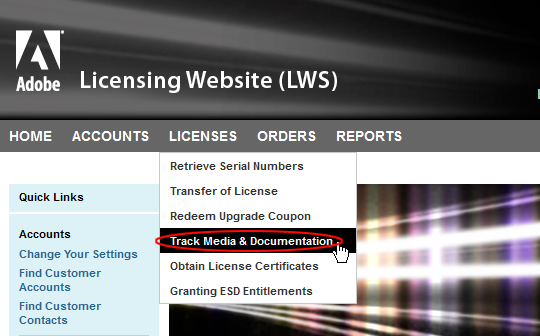 Adobe Licensing Website | Serial numbers, orders, and accounts