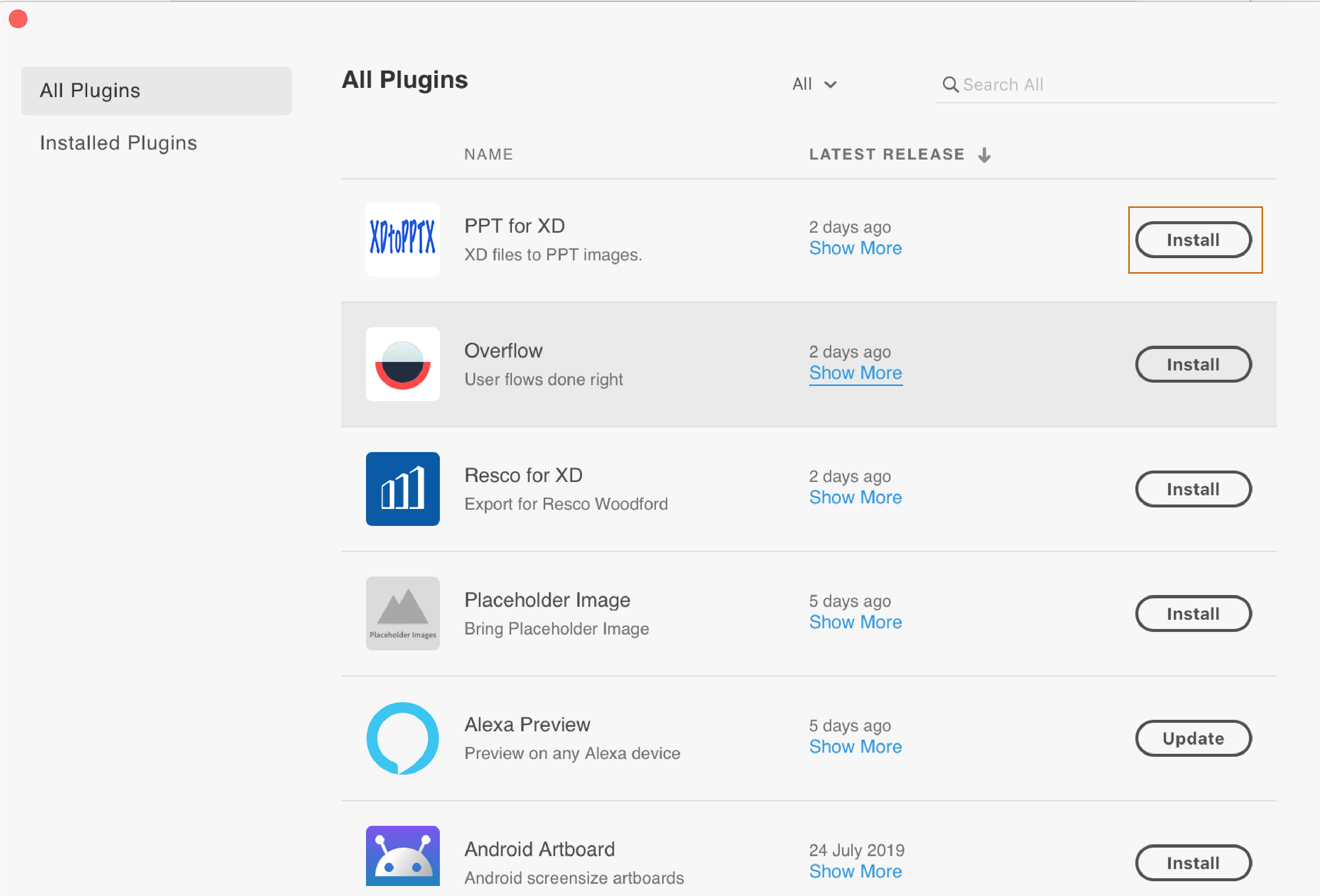 Create, install, uninstall, reload plugins