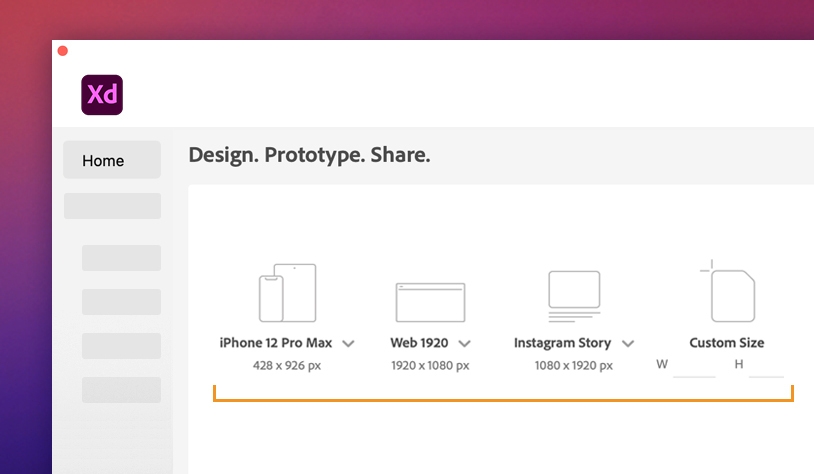 开始使用 Adobe XD 中的画板