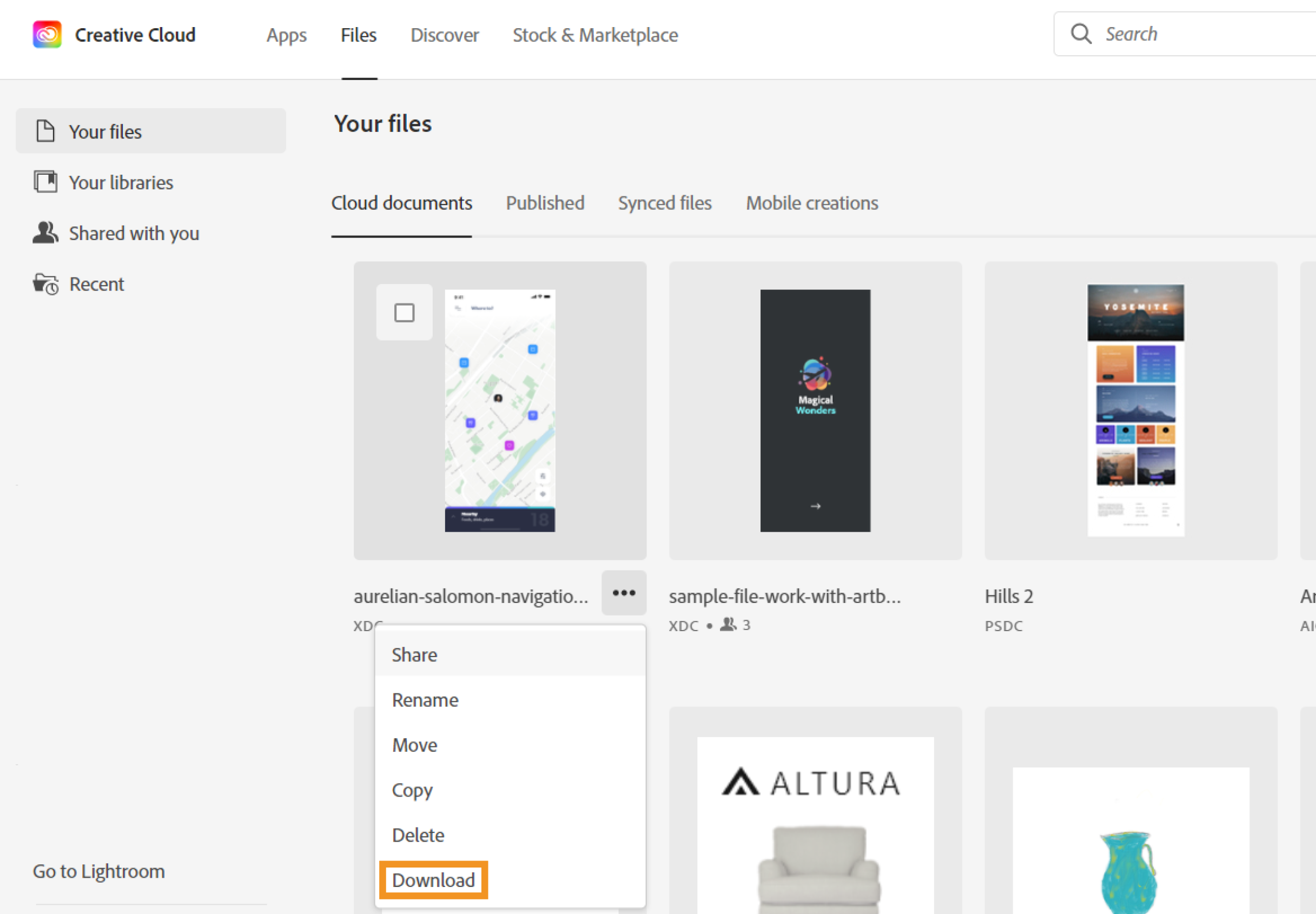 Fix issues with Adobe XD cloud documents
