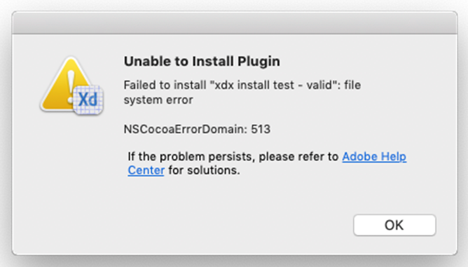 Fix issues with installing XD plugins and opening Marketplace
