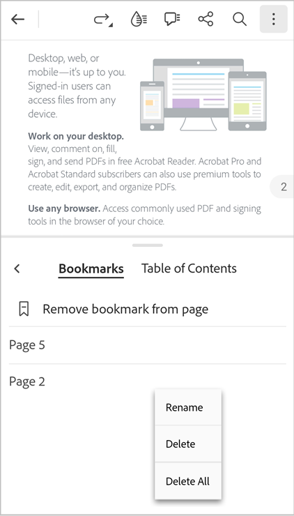 Trabajo con archivos PDF en Acrobat Reader Android: nueva experiencia
