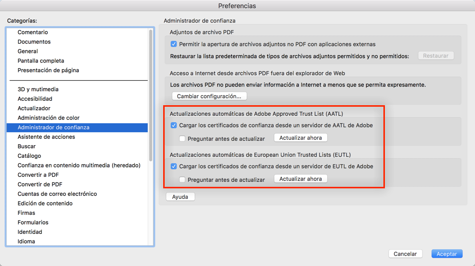 Los Certificados Se Dañan Tras Actualizar Acrobat O Acrobat Reader Trusted Certificate Store