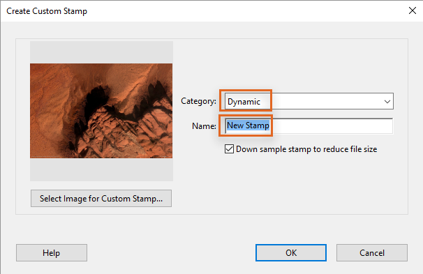 Crear sello dinámico personalizado con Acrobat DC