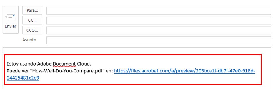 Adobe Document Cloud para Outlook, Acrobat