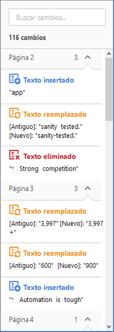 Comparación de dos versiones de un archivo PDF en Adobe Acrobat