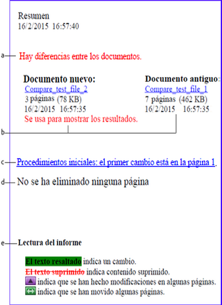 Comparación de dos versiones de un archivo PDF en Adobe Acrobat