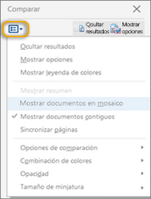 Comparación de dos versiones de un archivo PDF en Adobe Acrobat
