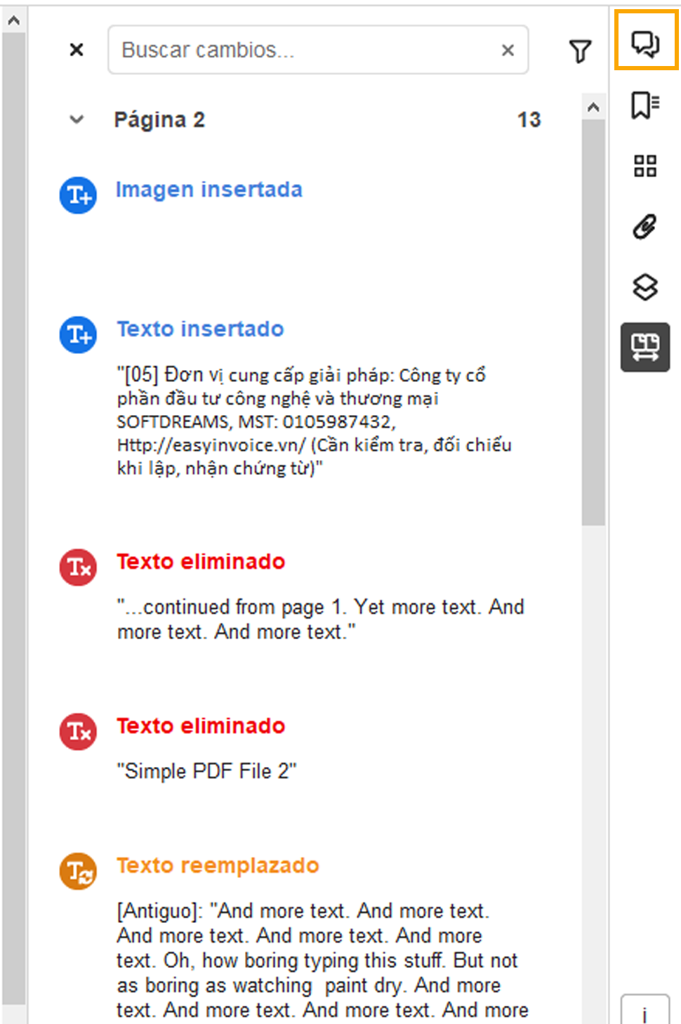Comparación de dos versiones de un archivo PDF en Adobe Acrobat