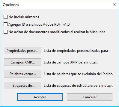 Creación de índices de PDF en Adobe Acrobat