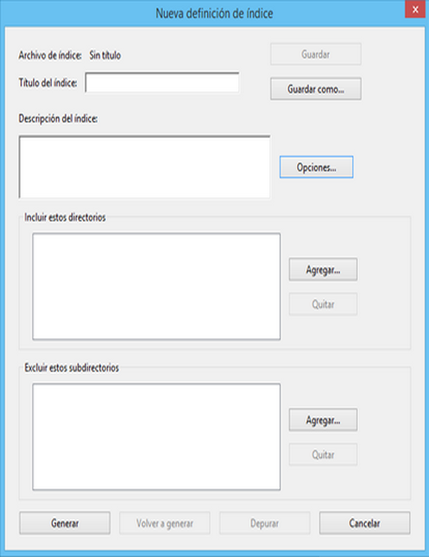 Creación de índices de PDF, Adobe Acrobat