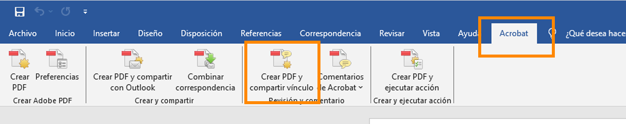 Crear documentos PDF con PDFMaker en Adobe Acrobat (Windows)