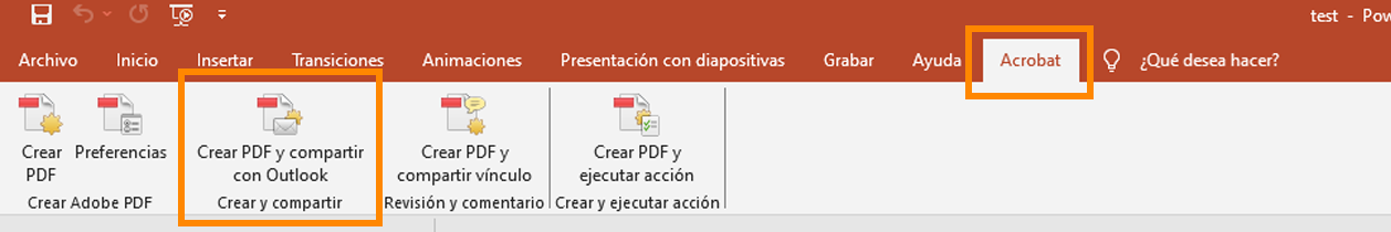 Crear documentos PDF con PDFMaker en Adobe Acrobat (Windows)