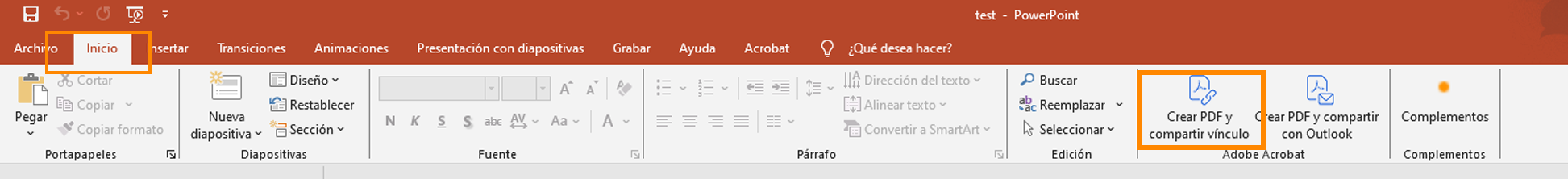 Crear documentos PDF con PDFMaker en Adobe Acrobat (Windows)