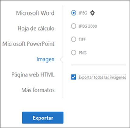 Convertir o exportar documentos PDF a otros formatos de archivo, Adobe ...