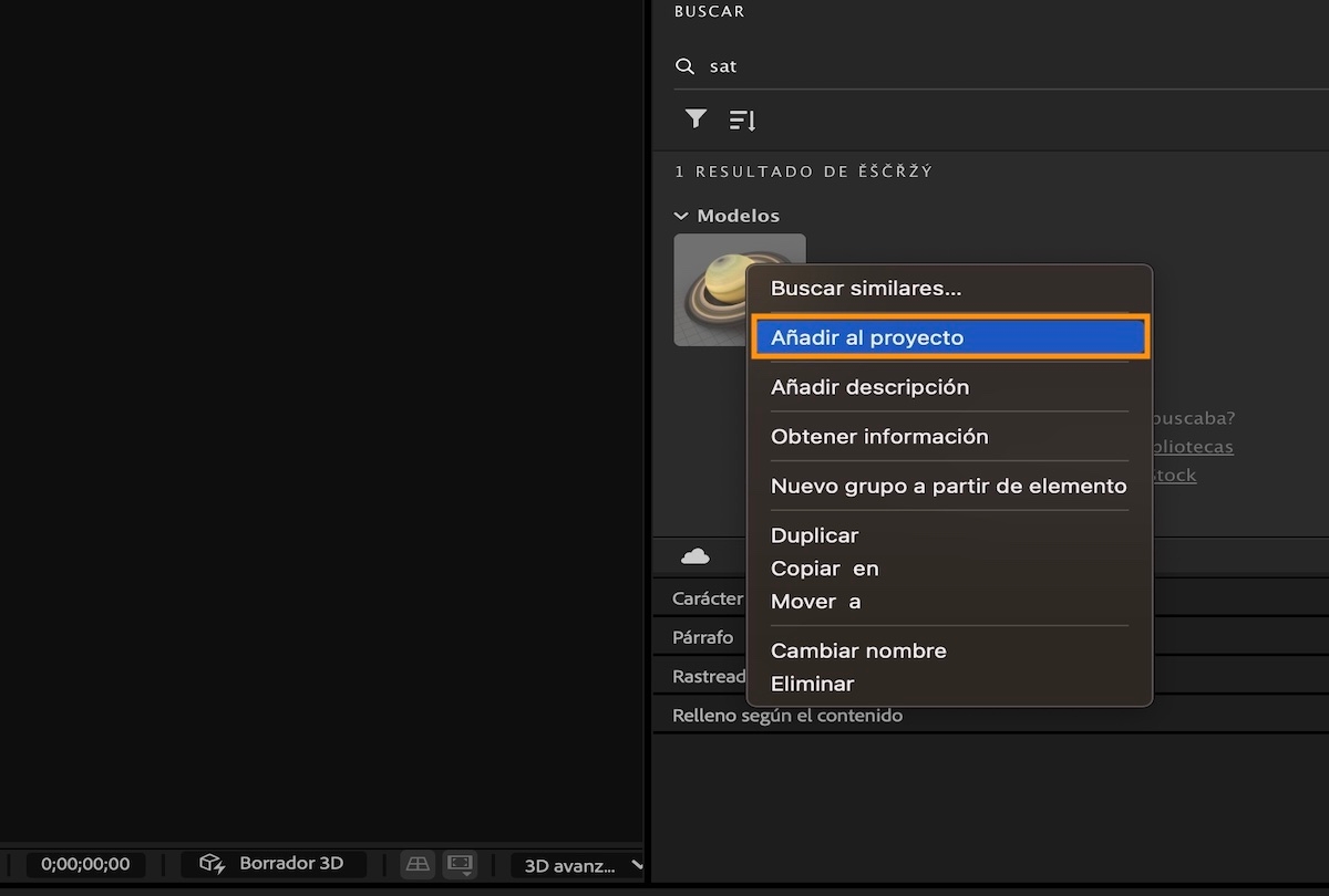 Importación de modelos 3D desde las Bibliotecas Creative Cloud