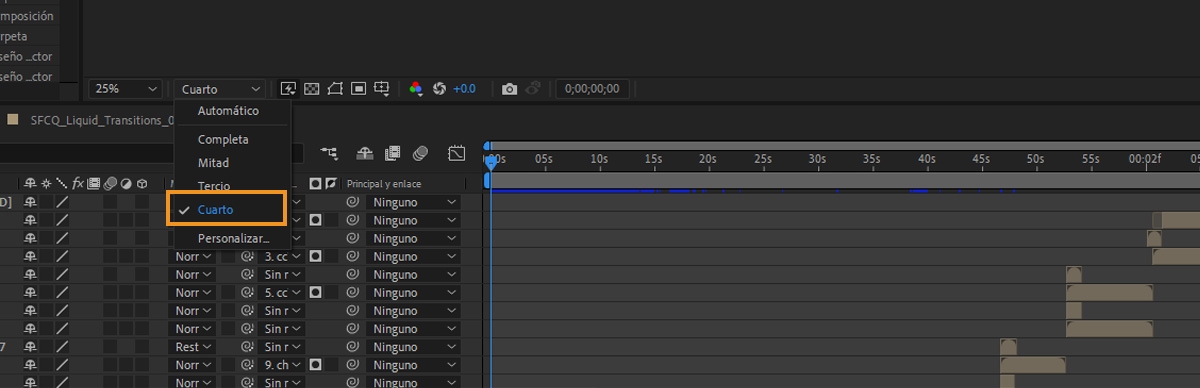Previsualizar sin procesar en After Effects