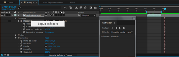 Uso del rastreador de máscara en After Effects
