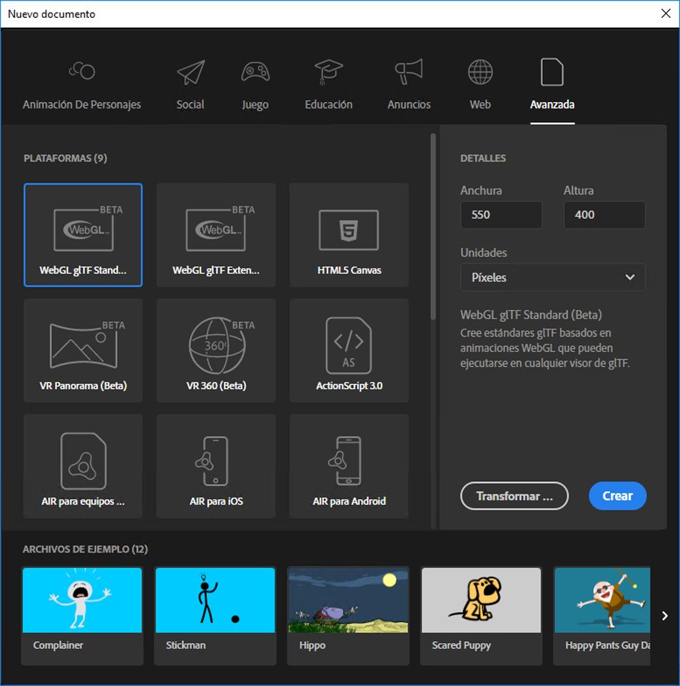 Uso de ActionScript con Animate